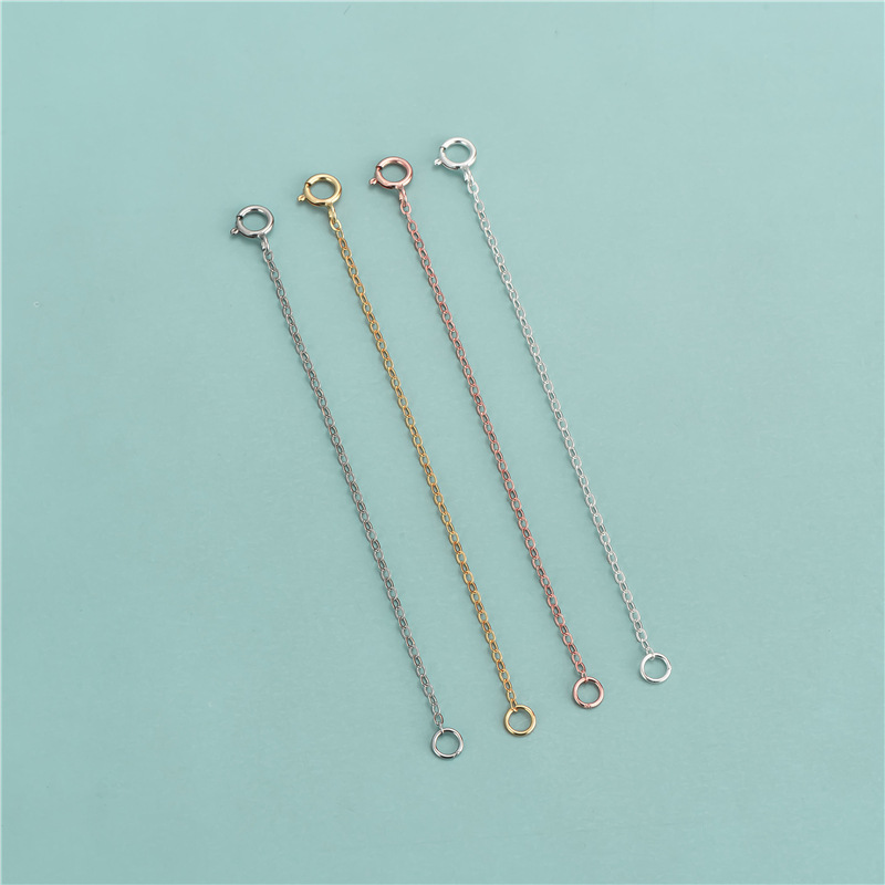 S925 Silver Gold-Plated Cross Chain Extension Chain