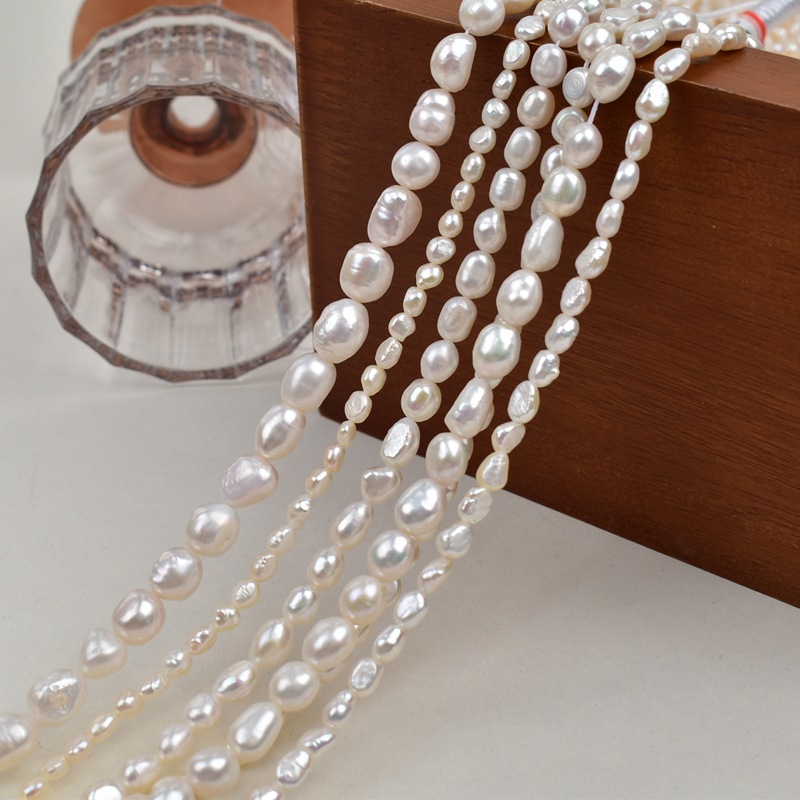 Perlas de agua dulce naturales de forma libre y alto brillo de 2 a 10 mm