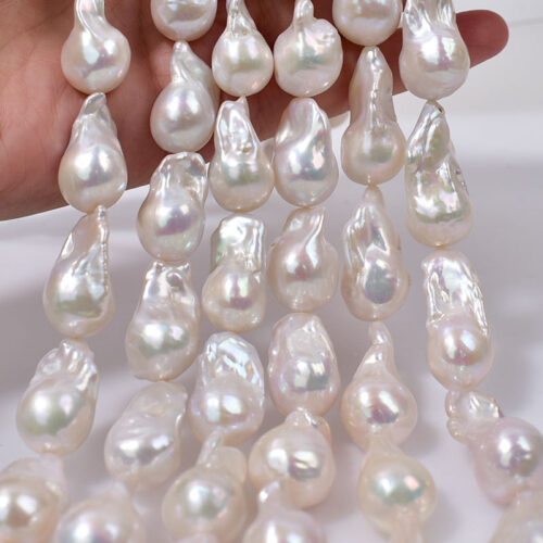 12-22mm Natural Baroque Mermaid DIY Freshwater Pearl Strand